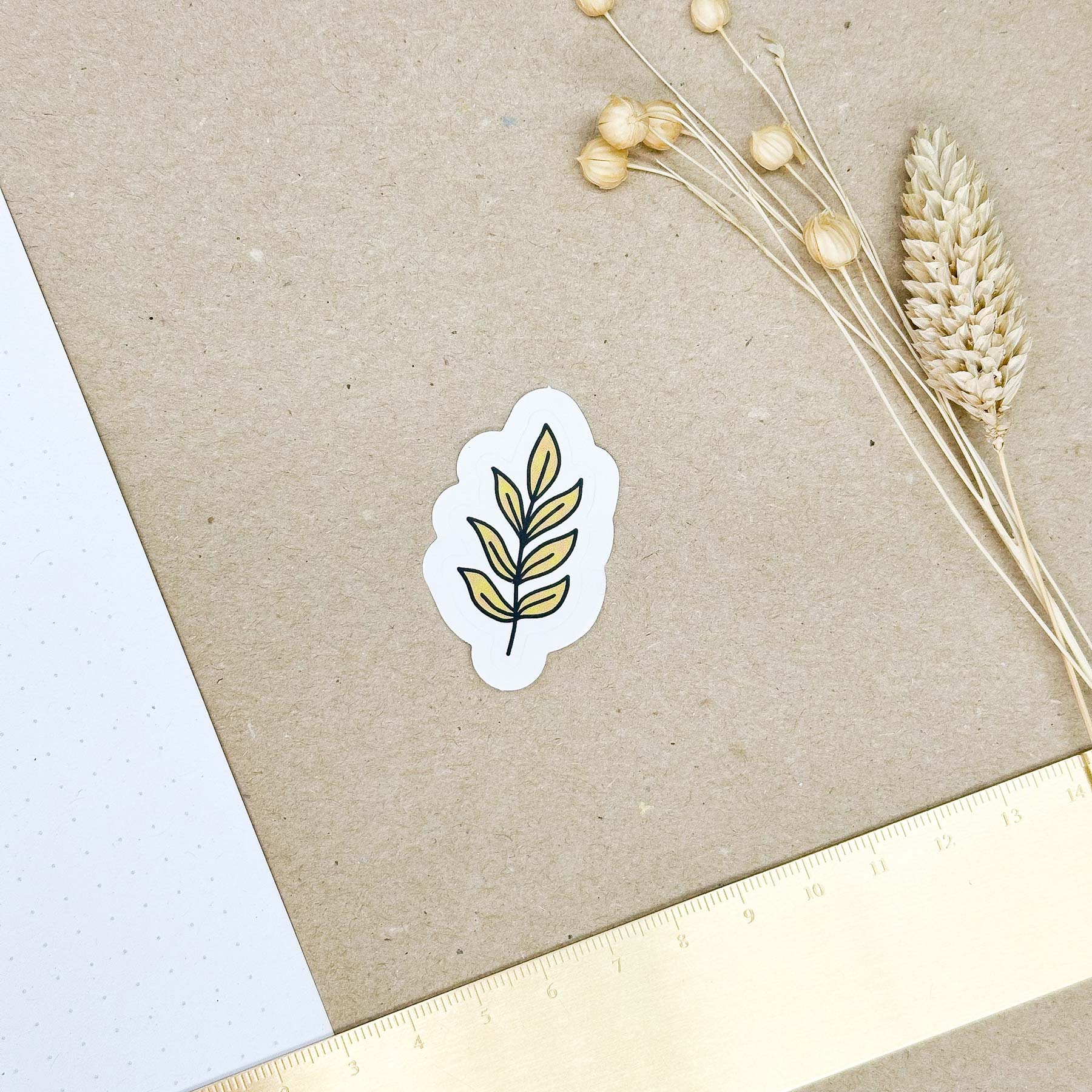 Hand-drawn sticker - Leaf 4 - Size S – koko & lynn