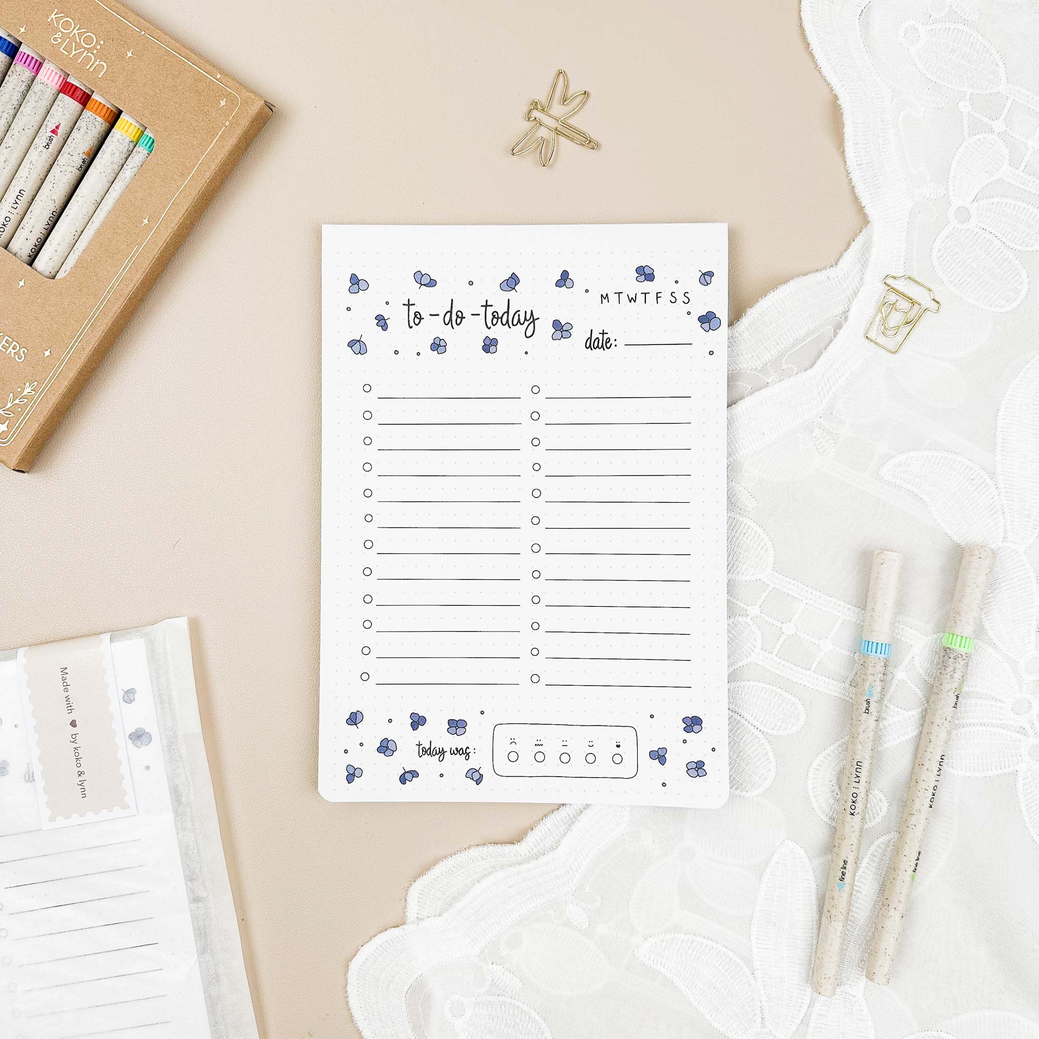 To-Do List A5 - 100% Recycled paper - 50 pages – koko & lynn