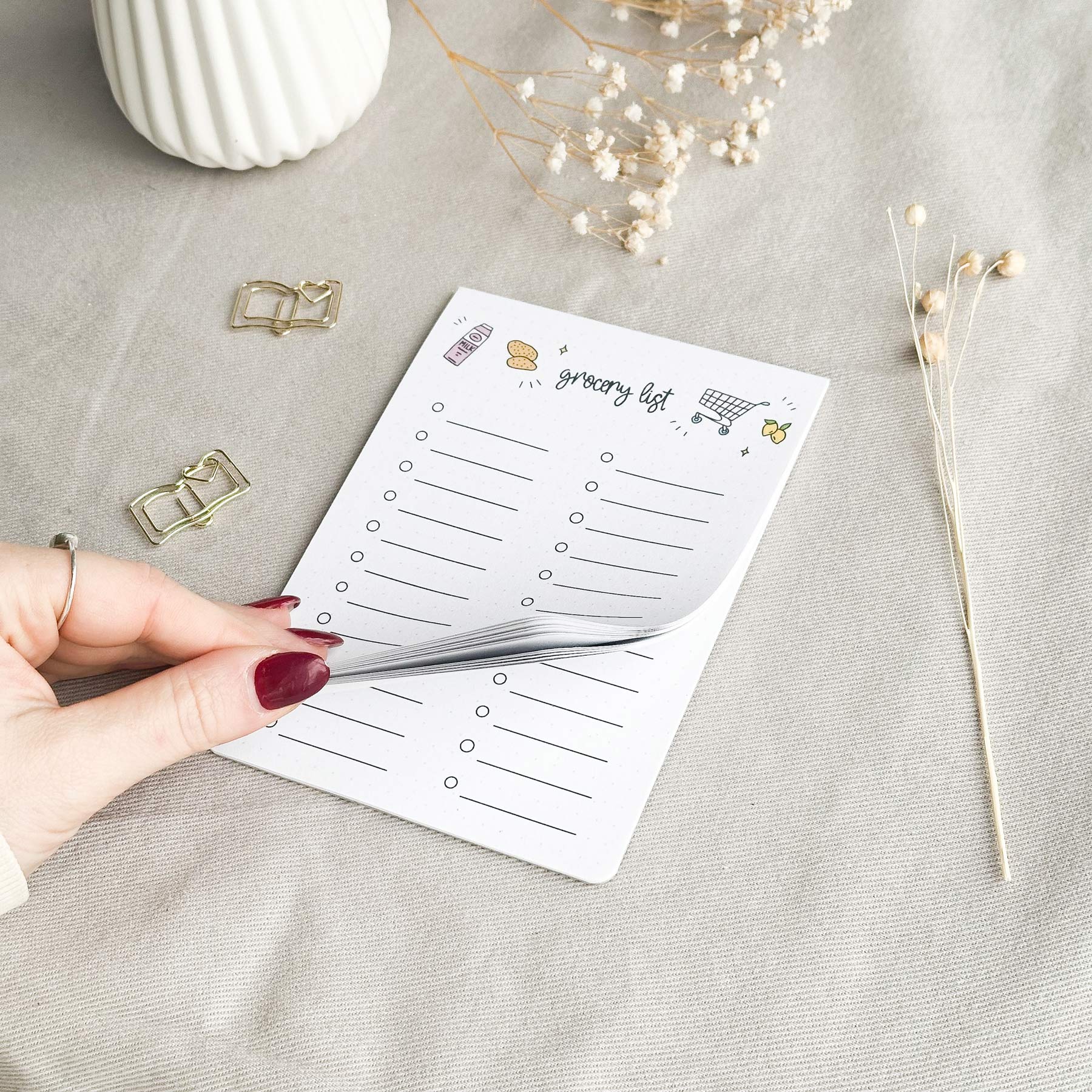 Grocery list - Notepad - A6 - 100% Recycled paper - 25 pages – koko & lynn