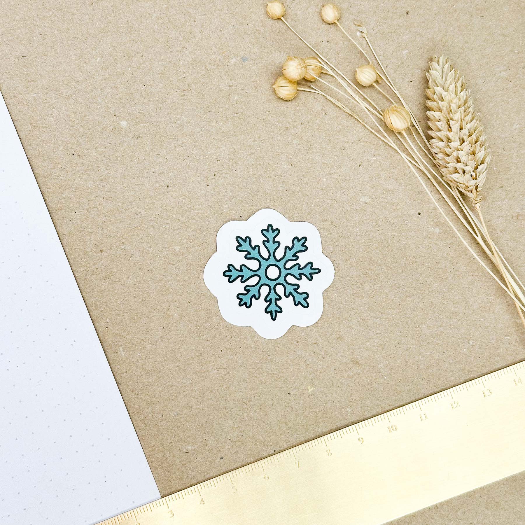 Hand-drawn sticker - Snowflake 2 - Size M – koko & lynn